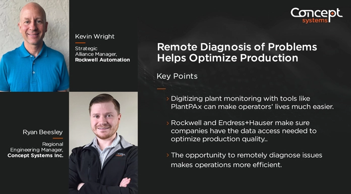 Beyond the Concept: Remote Diagnosis of Problems Helps Optimize Production