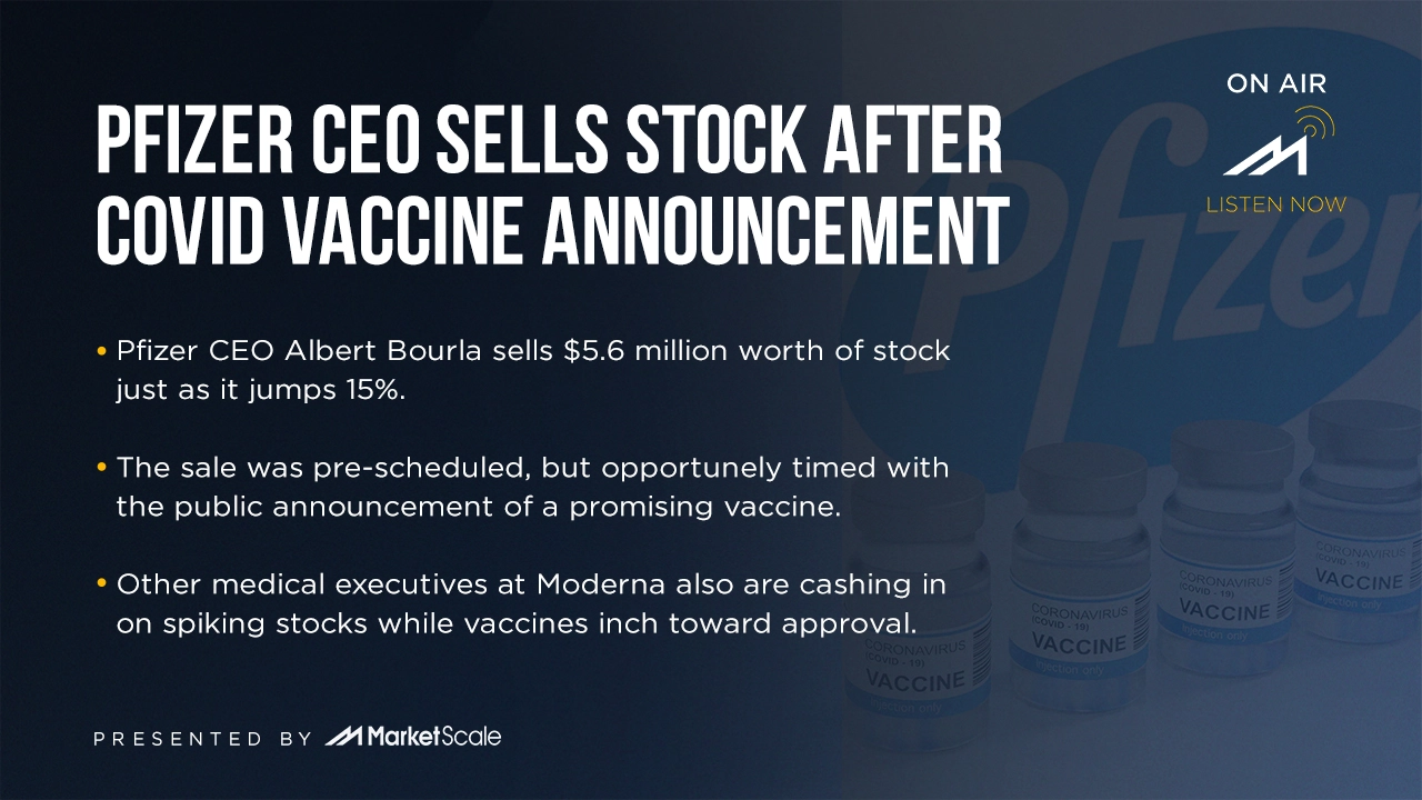 Pfizer CEO Profits After COVID Vaccine Announcement