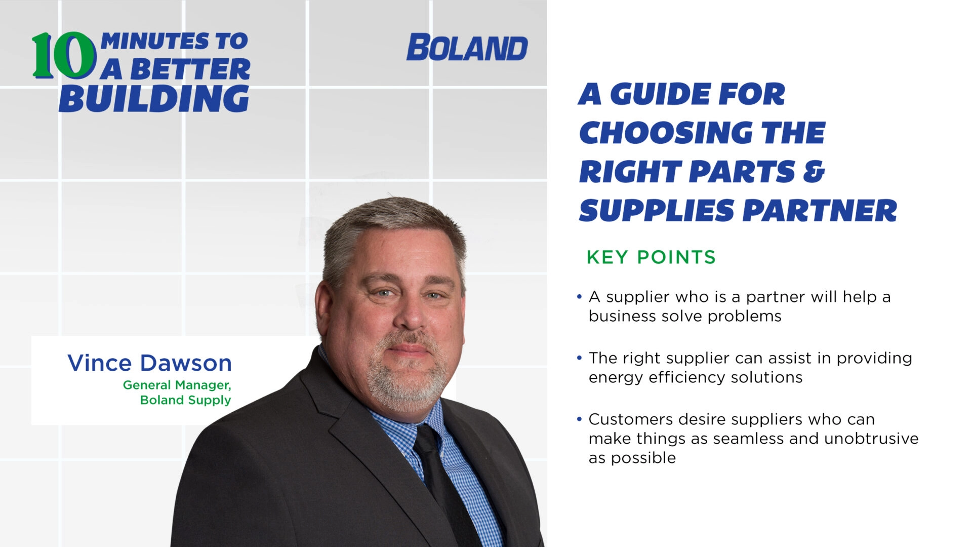 10 Minutes to a Better Building: A Guide for Choosing the Right Parts ...