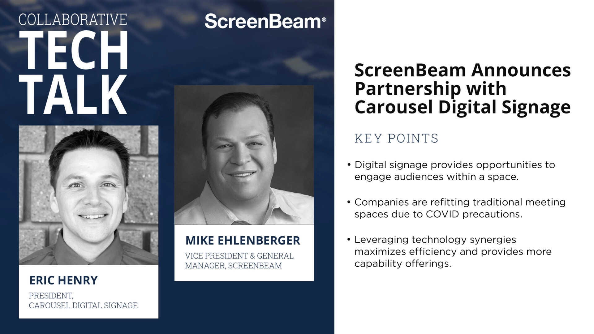 ScreenBeam Announces Partnership with Carousel Digital Signage