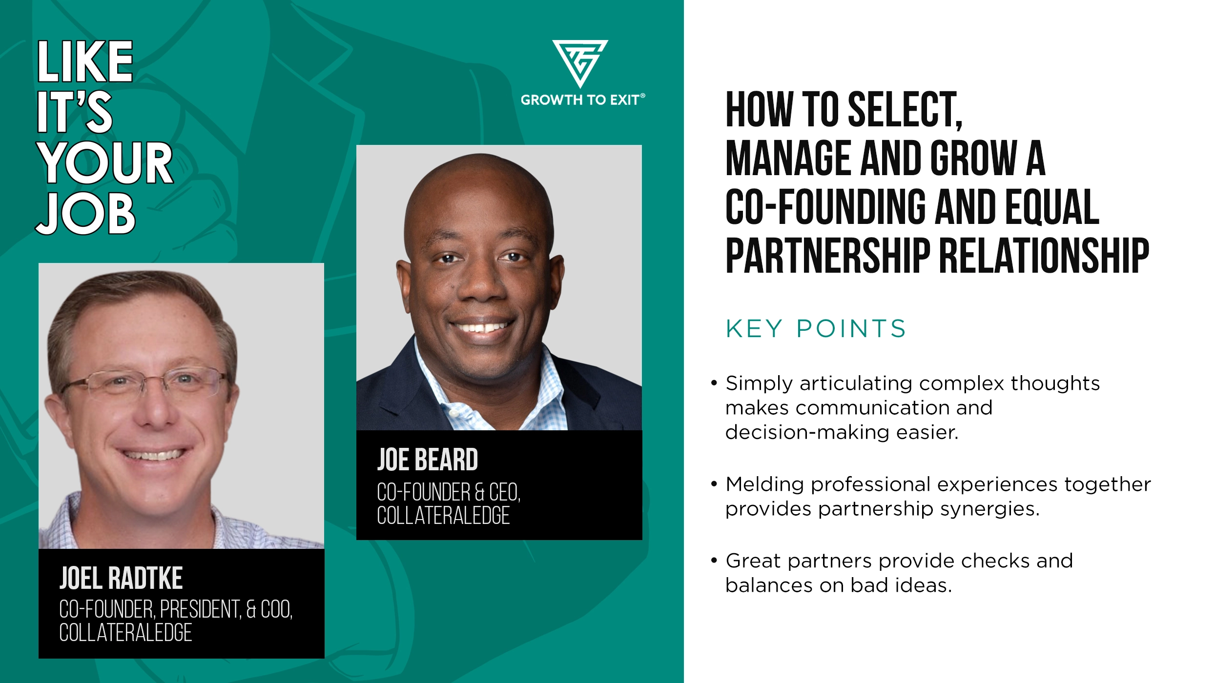 How to Select, Manage and Grow a Co-Founding and Equal Partnership ...