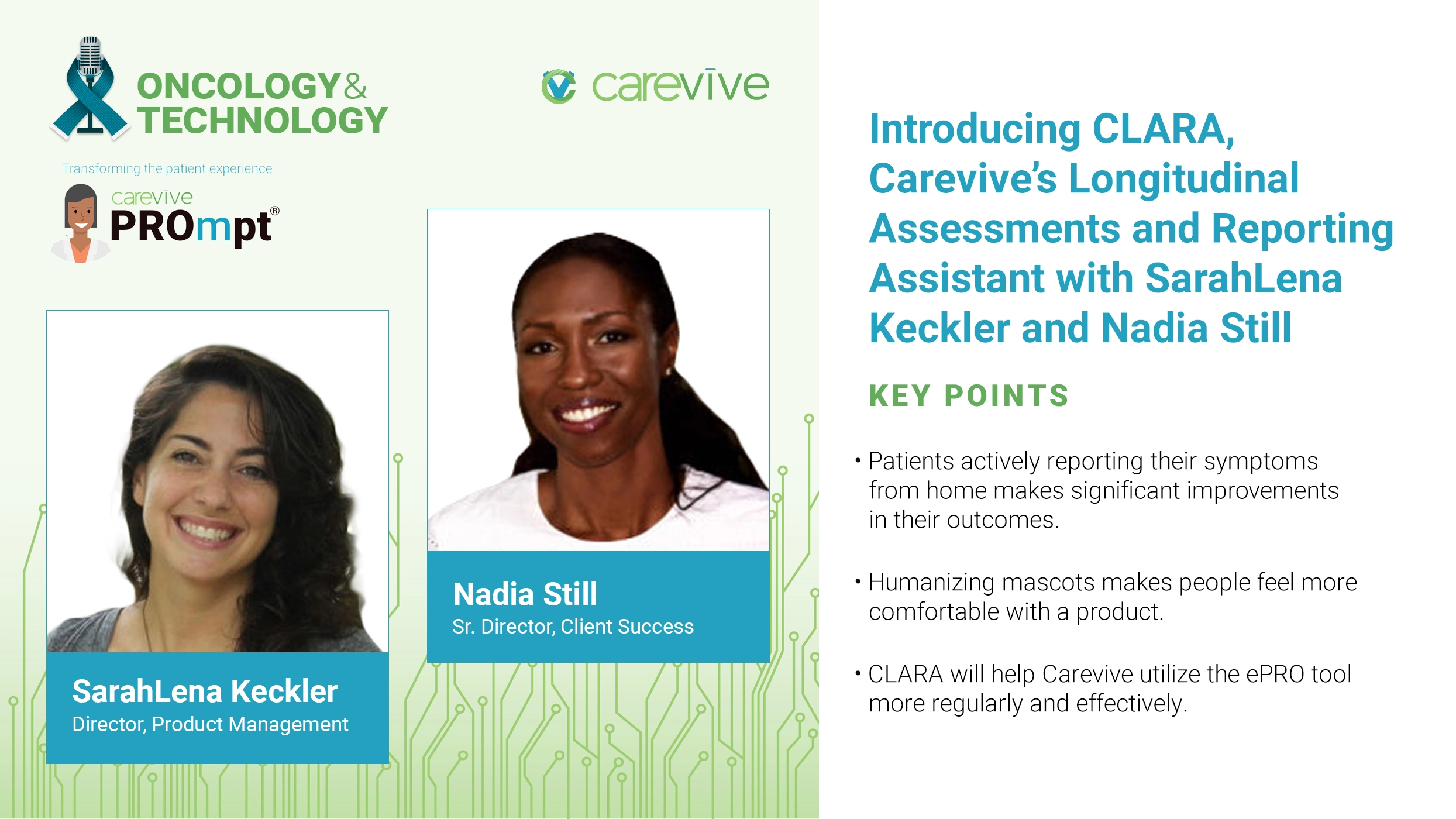 Oncology and Technology: Introducing CLARA, Carevive’s Longitudinal Assessments, and Reporting ...