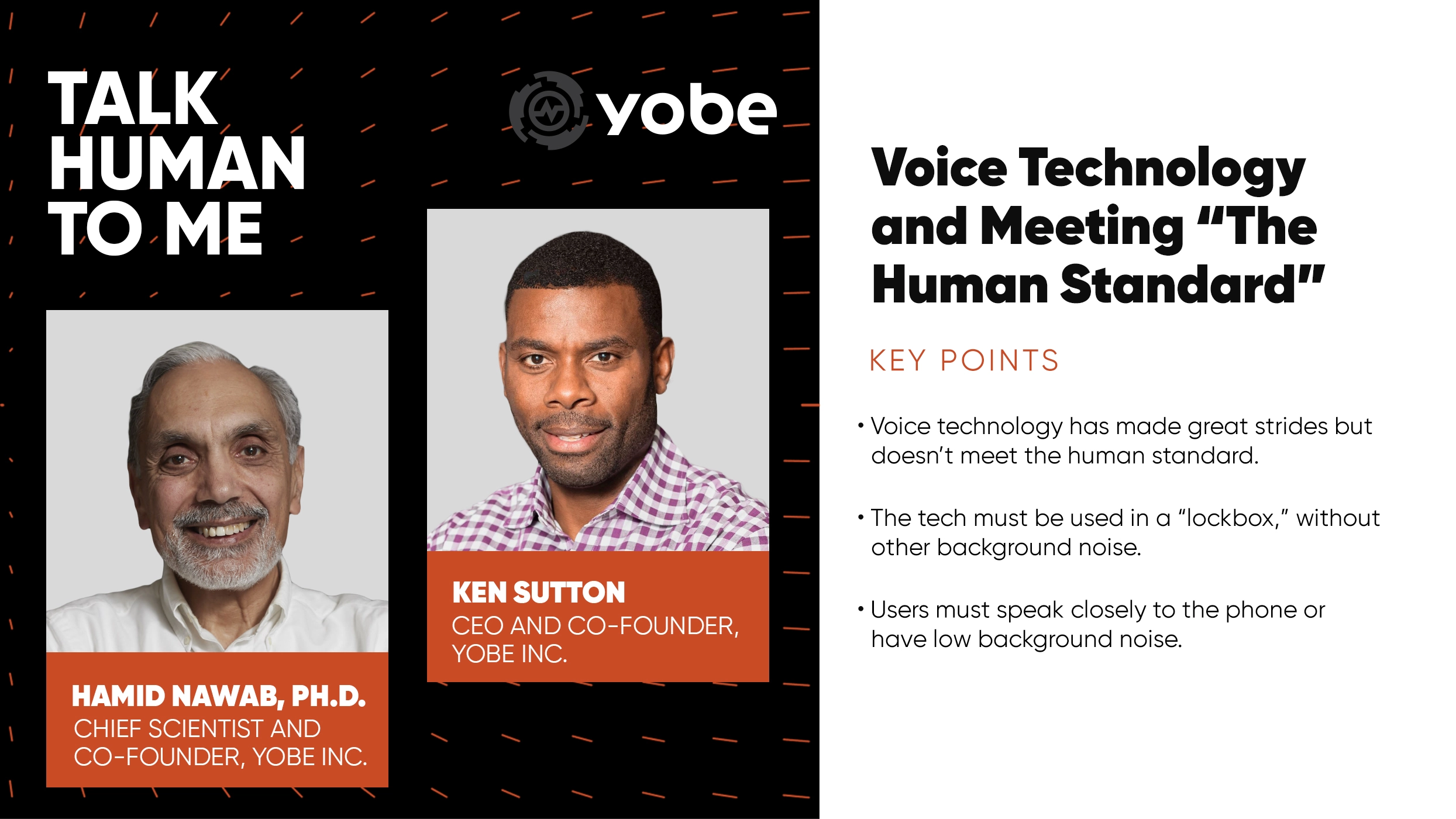 Voice Technology and Meeting “The Human Standard”: Talk Human To Me