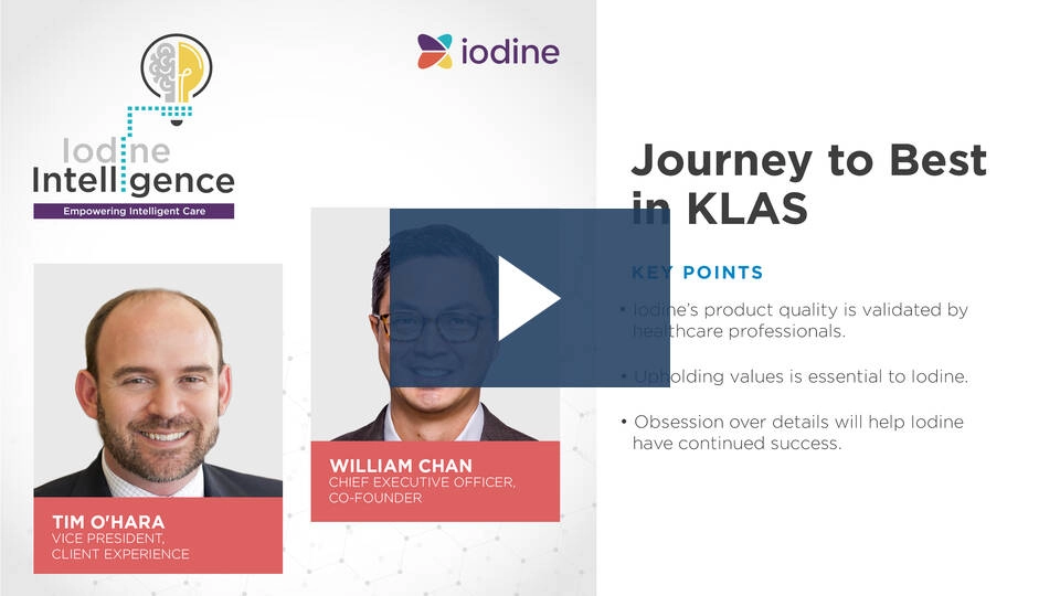 Iodine Software Wins 2022 Best in KLAS for Clinical Documentation Integrity
