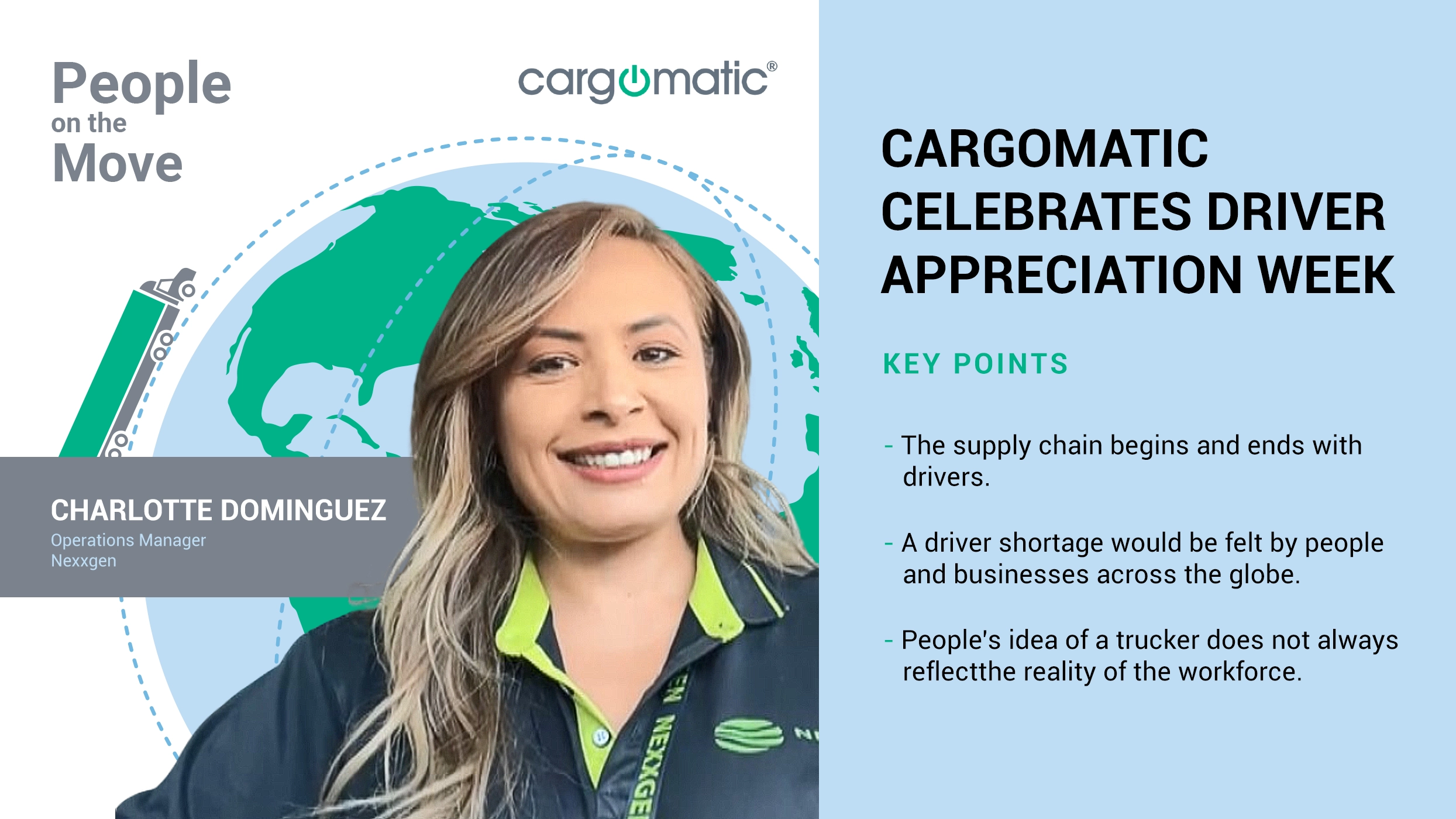 Cargomatic Celebrates Driver Appreciation Week with Charlotte Dominguez