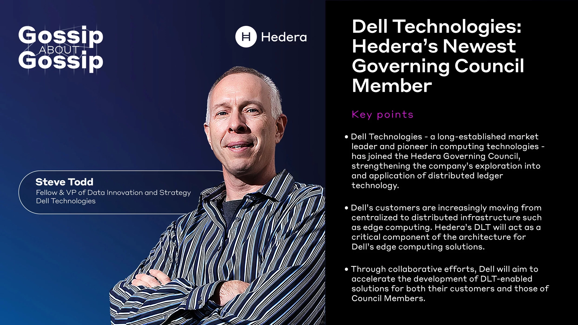Dell Technologies Joins Hedera Hashgraph Global Governing Council