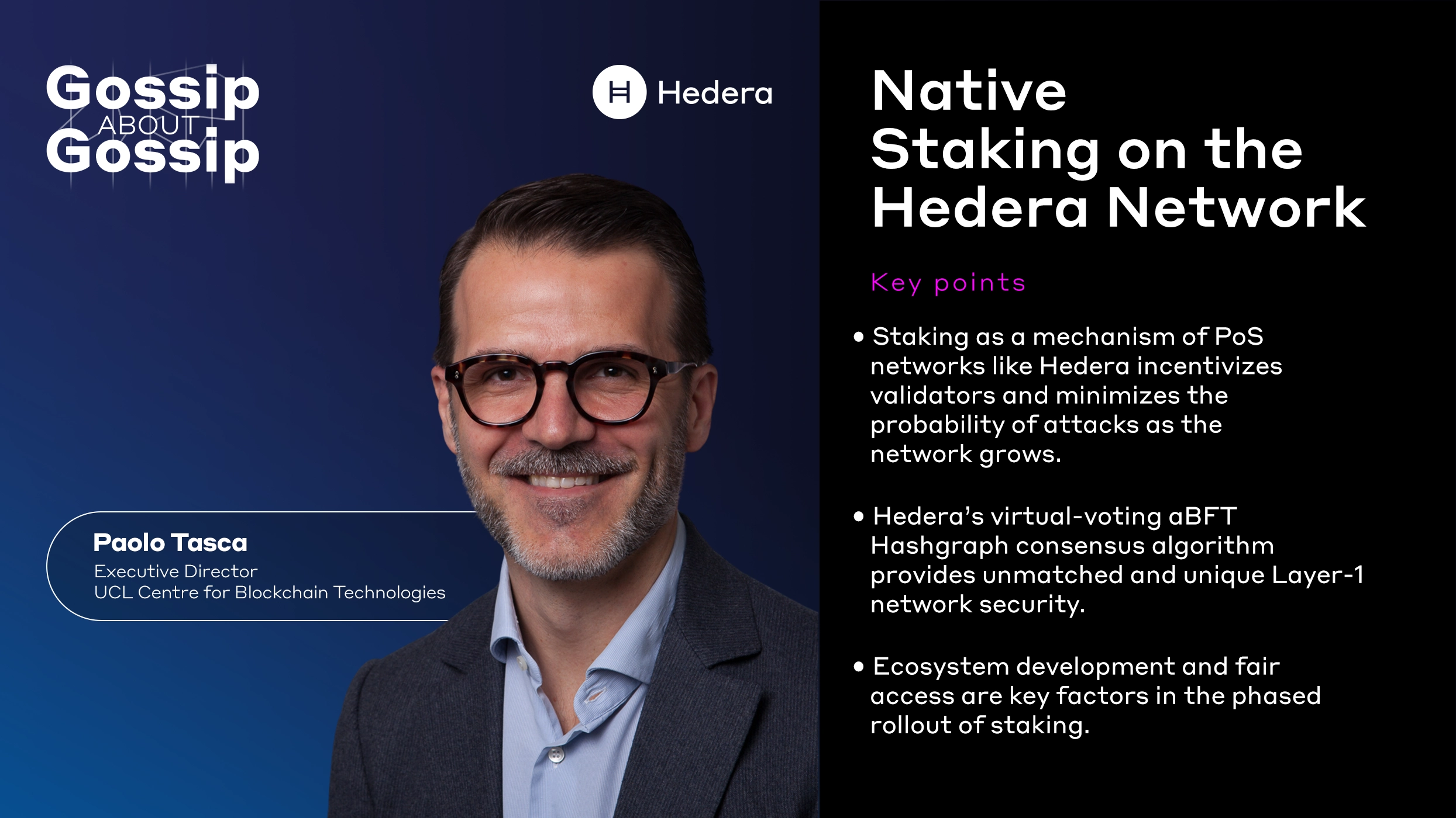 Gossip ABOUT Gossip: Native Staking on the Hedera Network