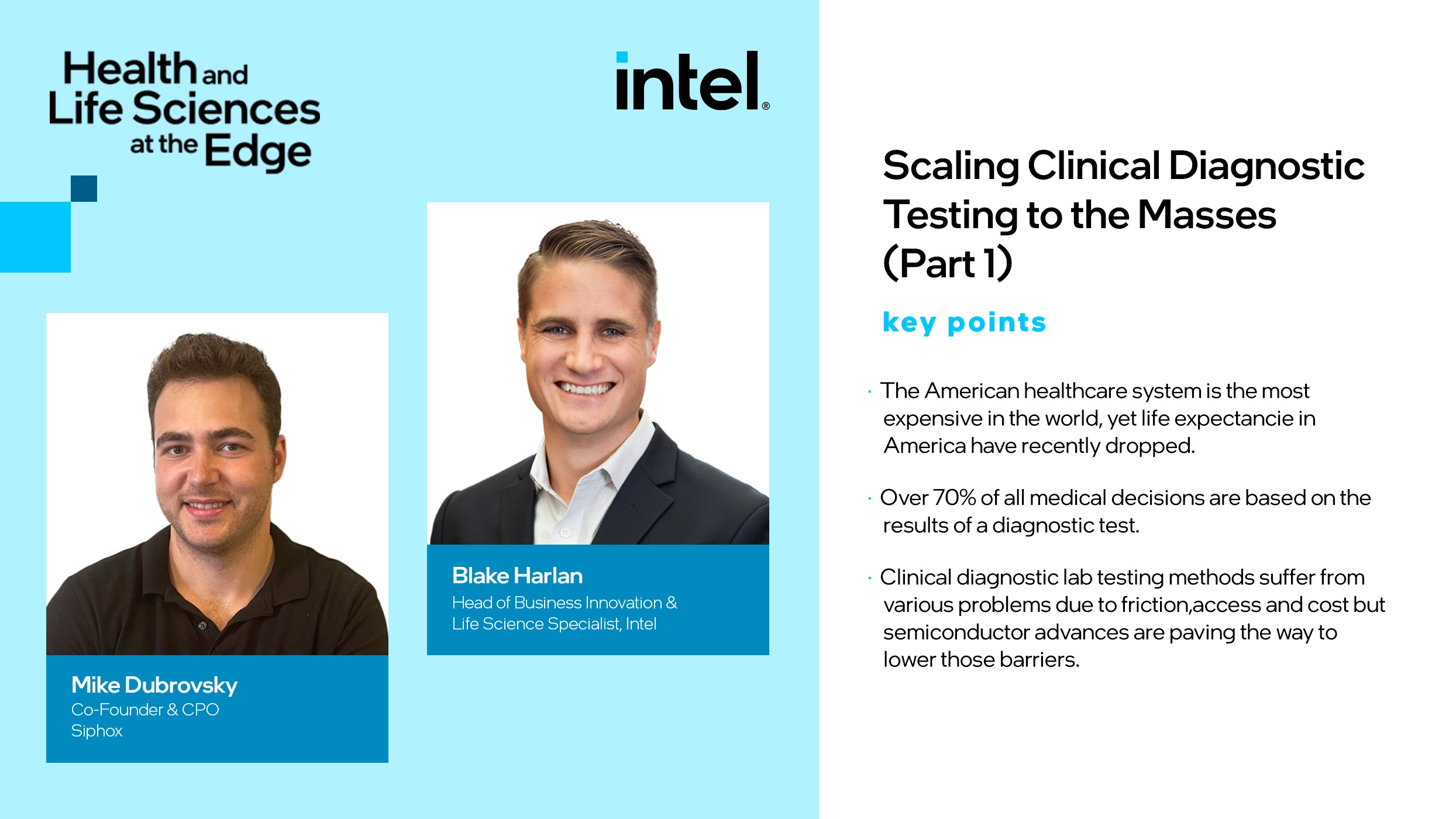 Scaling Clinical Diagnostic Testing to the Masses (Part 1)