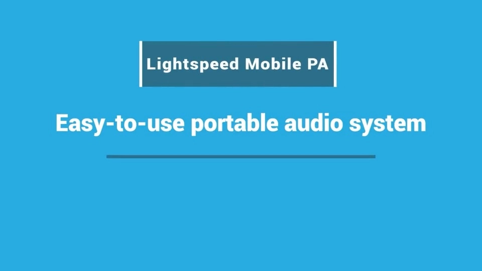 Mobile PA - The easy-to-use portable audio system