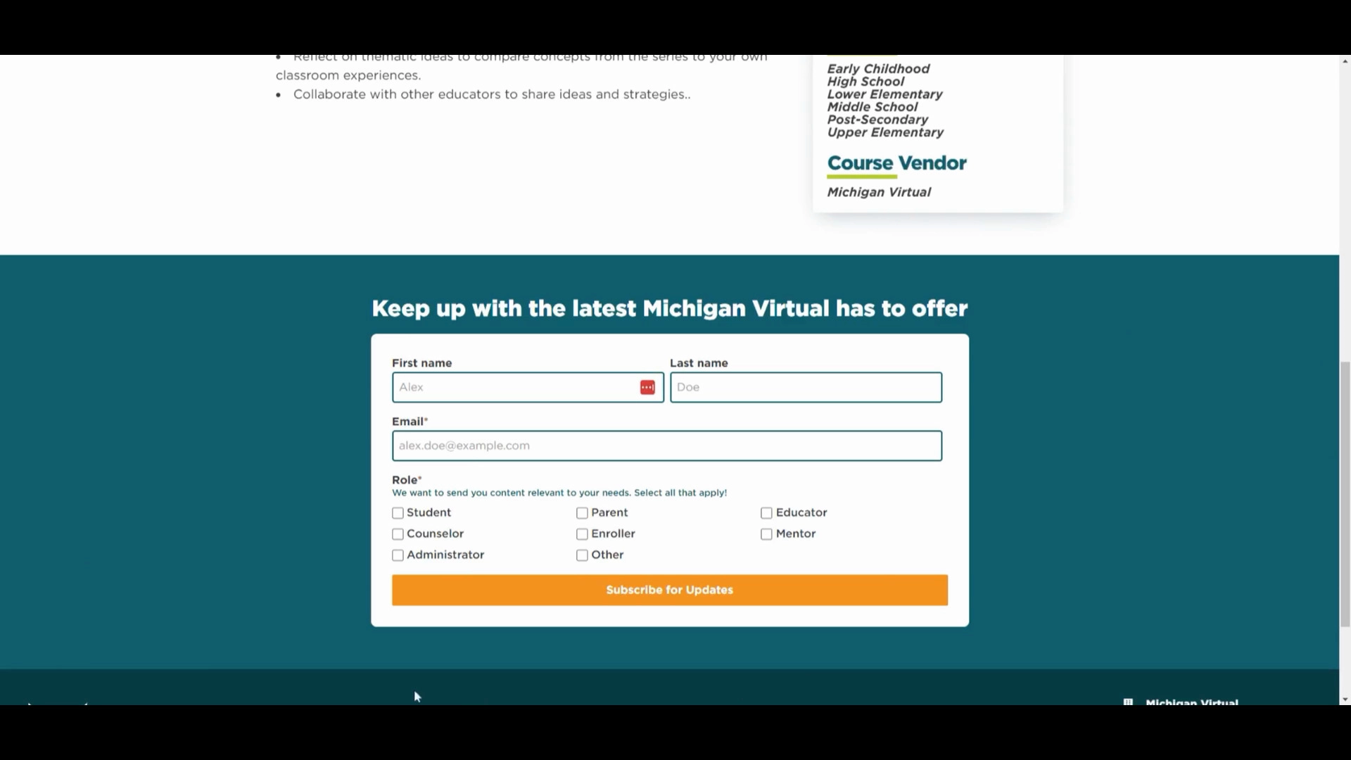 Michigan Virtual Supports State with Professional Learning Services