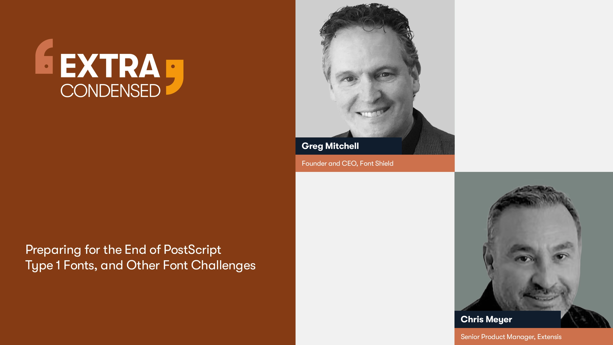 Preparing for the End of PostScript Type 1 Fonts, and Other Font ...