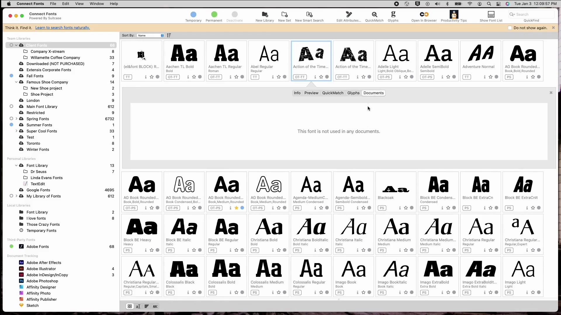 Quick Tour Of The Connect Fonts Desktop Application