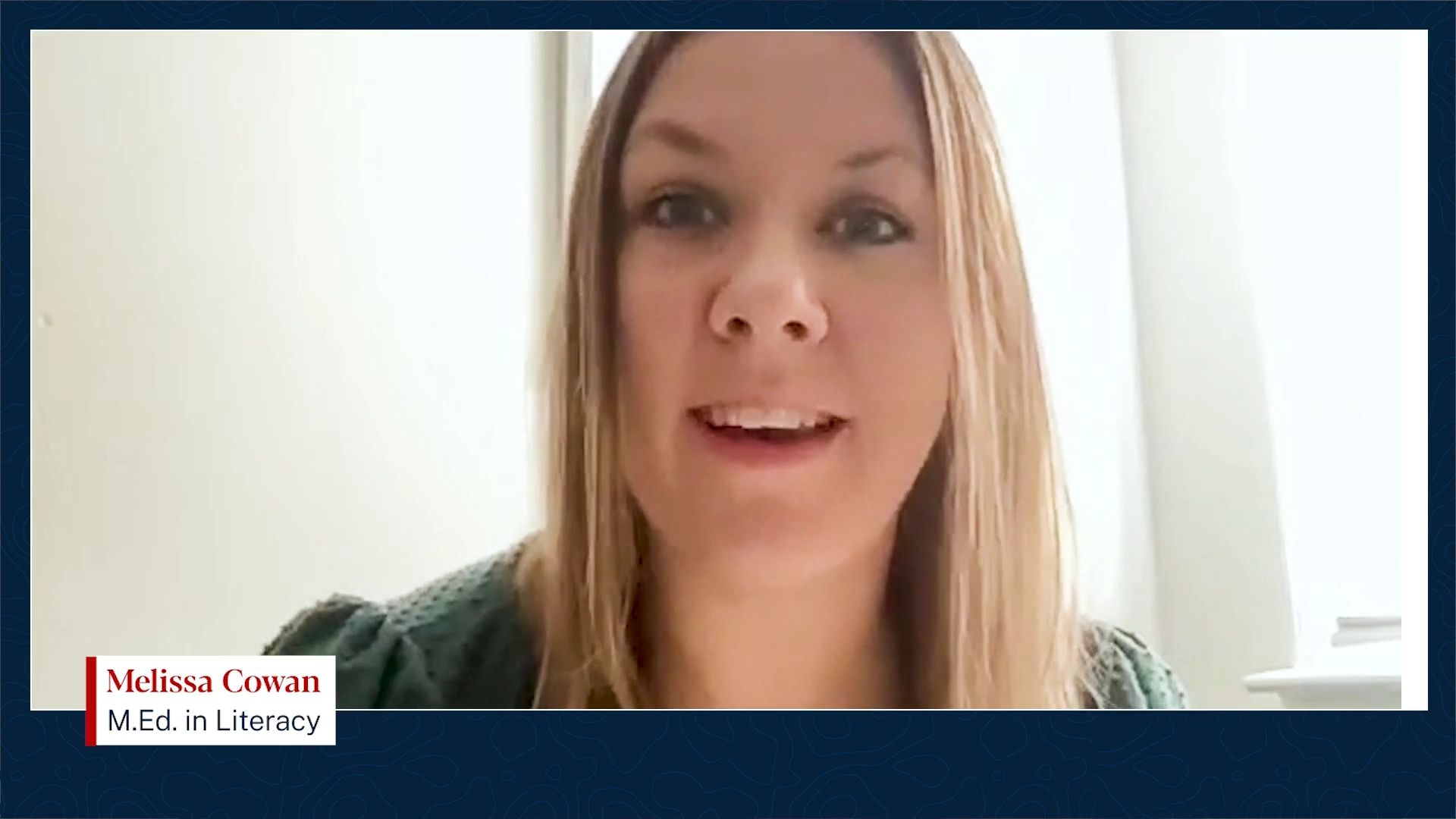 Melissa Cowan Finishes Master's in Nine Months