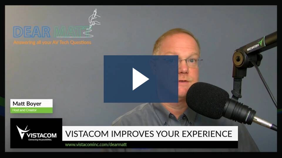 Dear Matt: Artificial Intelligence in the AV Industry