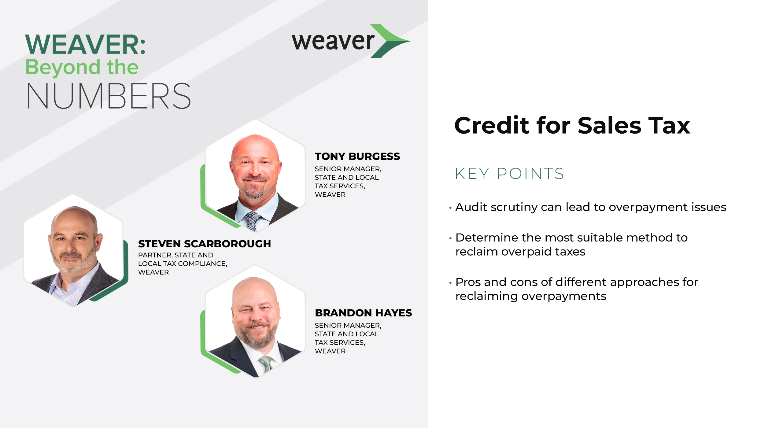 Credit for Sales Tax: Back, Back, Back it Up