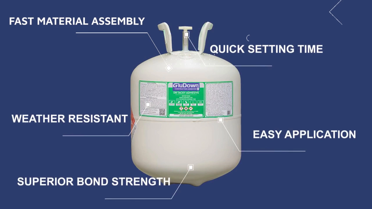 GluDown® DB Tacky Adhesive: High-Yield Solution for Waterproofing Applications