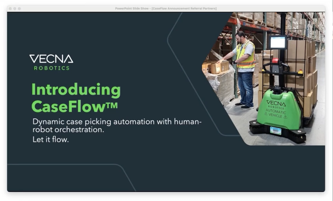 Vecna Robotics Unveils CaseFlow: The Robotic Case Picking Solution Beating Manual Labor by 2X